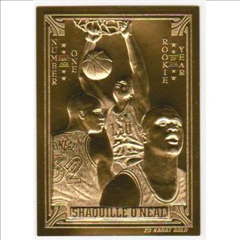23 kt Gold - Shaquille O'Neal 1994 Classic Gold Card (1/24,900 ...