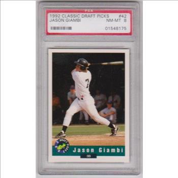 PSA Mint 8 1992 Classic Draft JASON GIAMBI #42 Rookie Card | Property Room