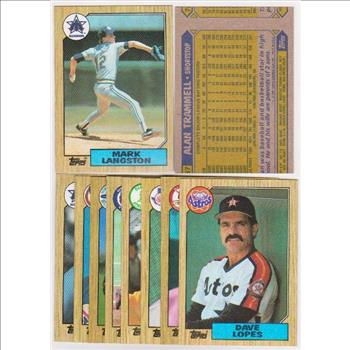 ERROR LOT - 10 Different 1987 Topps Baseball Wrong Back Errors w/ Alan ...