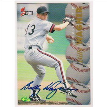 Signed 1995 Classic 5-Sport Billy Wagner Autographed Rookie Card ...