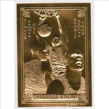 23 kt Gold - Shaquille O'Neal 1994 Classic Gold Card (1/24,900 ...