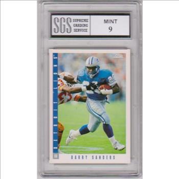 Graded Mint 9 - Barry Sanders 1993 Score #1 Card | Property Room
