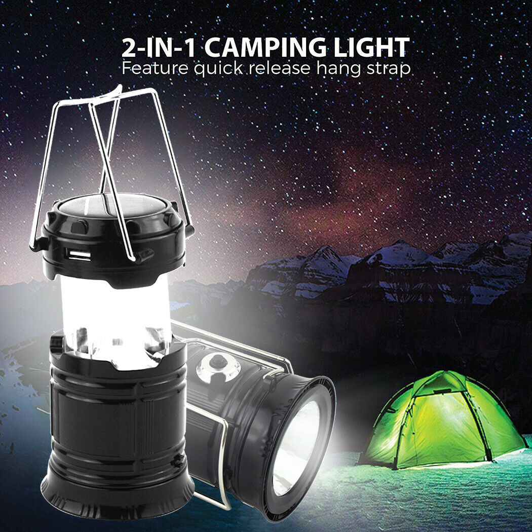 6 LED Collapsible Solar Camping Lantern / Flashlight | Property Room