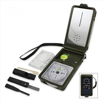 10-in-1 Multifunction Outdoor Military Compass & Camping Survival Tool ...
