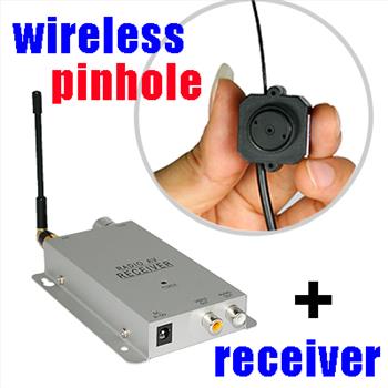 Surveillance Camera Kit w/Wireless Receiver & Mini Wireless Color ...