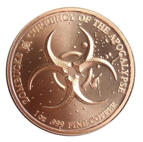 2018 One Oz. .999 Fine Copper Zombuff Round - Currency of the ...