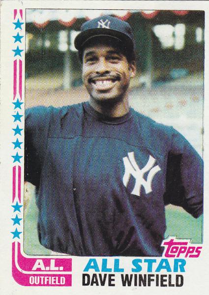 1982 Topps Dave Winfield All Star #553 Baseball Card - Hall Of Famer ...