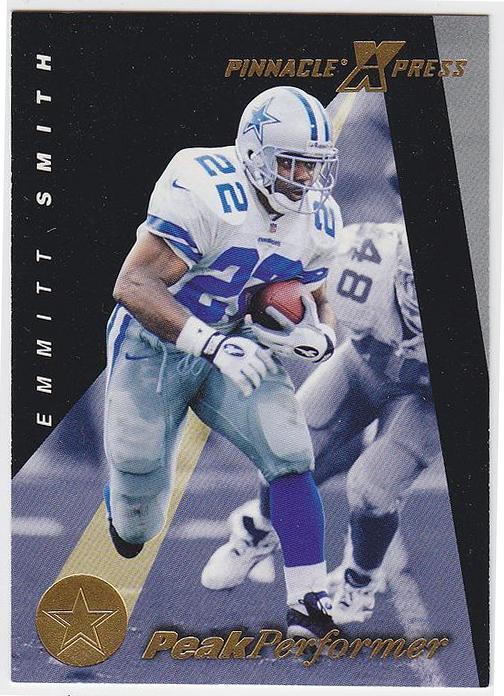 1997 Pinnacle X-Press Peak Performer #139 Emmitt Smith Football Card ...