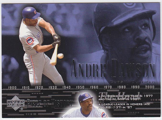 2002 Upper Deck ~Piece Of History~ #56 Andre Dawson Baseball Card ...