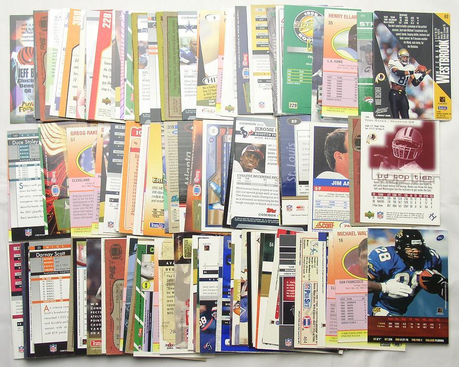 Lot of 100 Football Cards - Dated 1980s-2000s | Property Room