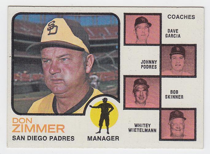 1973 Topps #12 Don Zimmer Baseball Card | Property Room
