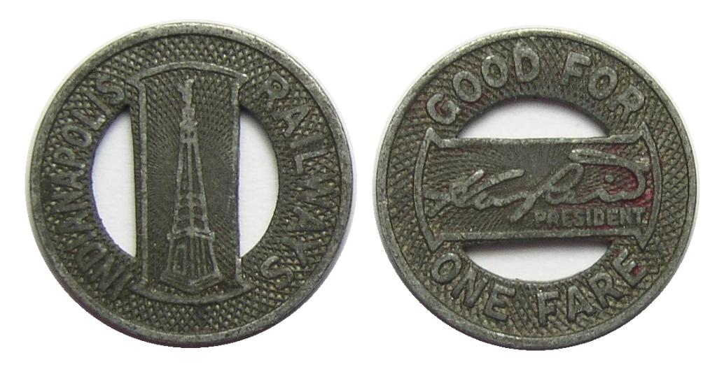 Genuine Vintage Indianapolis Railway Tokens - 2 Tokens | Property Room