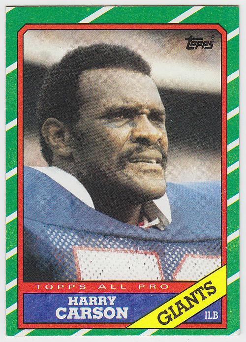 1986 Topps #152 Harry Carson Football Card - Hall Of Famer | Property Room