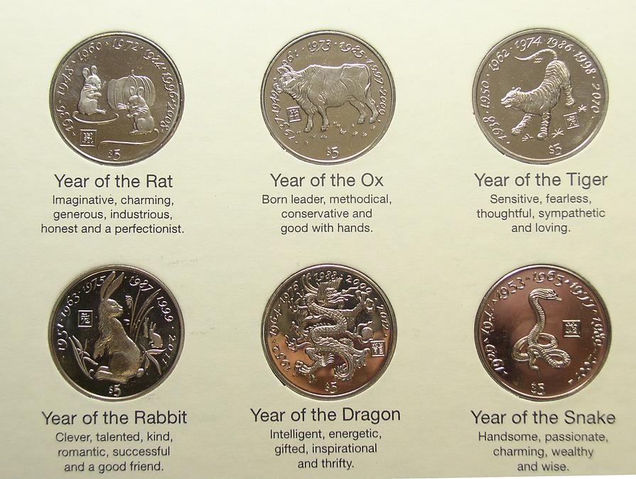 Chinese Lunar Zodiac Commemorative Coin Set In Album - 12 Coins ...