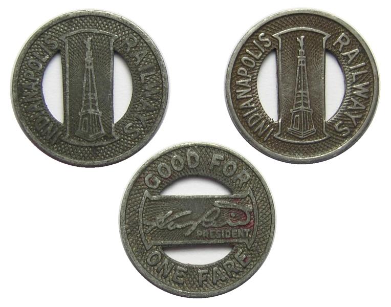 Genuine Vintage Indianapolis Railway Tokens - 3 Tokens | Property Room