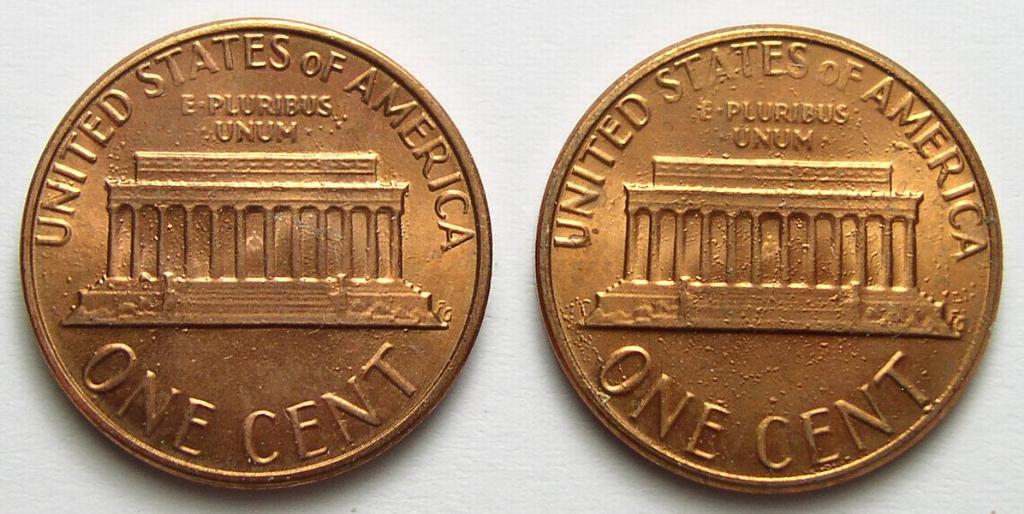 1982 Large Date and 1982 Small Date Zinc Lincoln Memorial Cents - 2 ...