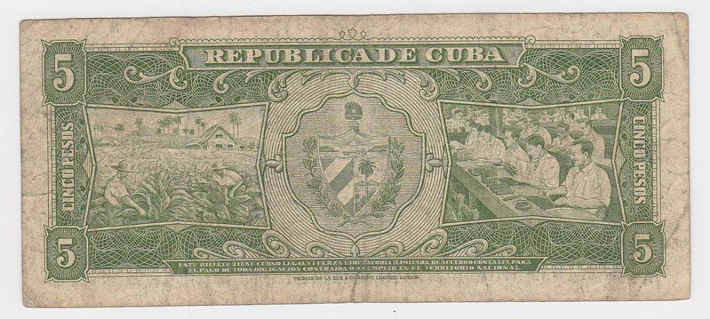1958 Cuban Cinco (5) Pesos Note - Banco Nacional De Cuba | Property Room