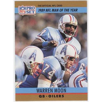 1990 Pro Set #4 Warren Moon ~1989 Man Of The Year~ Football Card - Hall ...