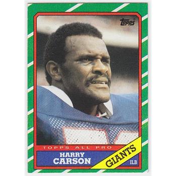 1986 Topps #152 Harry Carson Football Card - Hall Of Famer | Property Room