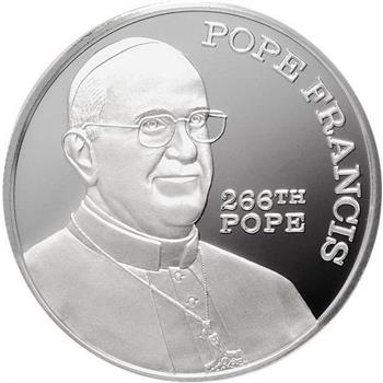 One Troy Ounce .999 Fine Silver Pope Francis Round | Property Room