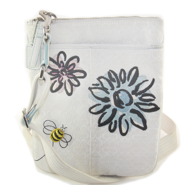 Coach Bumble Bee Flower White Crossbody Bag F10872 | Property Room