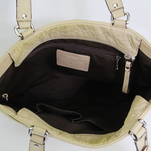 Coach Hamilton Leather Lunch Tote Handbag Cream #F13089 | Property Room