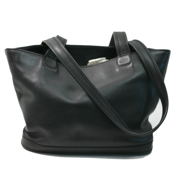 Coach 9302 Classic Black Leather Bleeker Tote Bag | Property Room