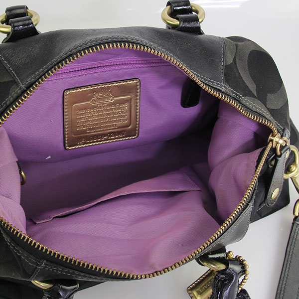 Coach Signature Op Art Sabrina Satchel Duffle Bag Tote 12947 Black ...