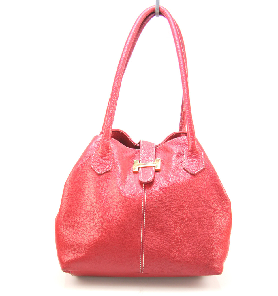 Vera Pelle Red Leather Shoulder Bag | Property Room
