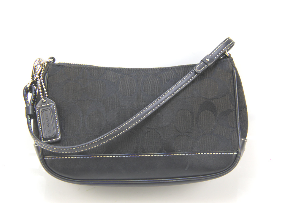 Coach Signature Black Mini Purse Baguette Pouch Bag-6094 | Property Room