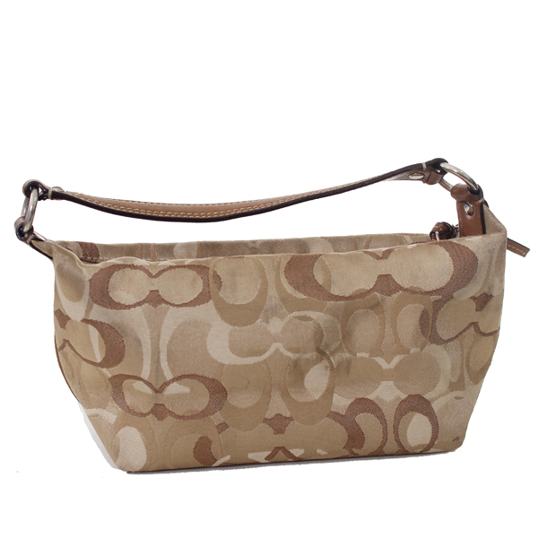 Coach Monogram Tan Mini Hand Bag | Property Room