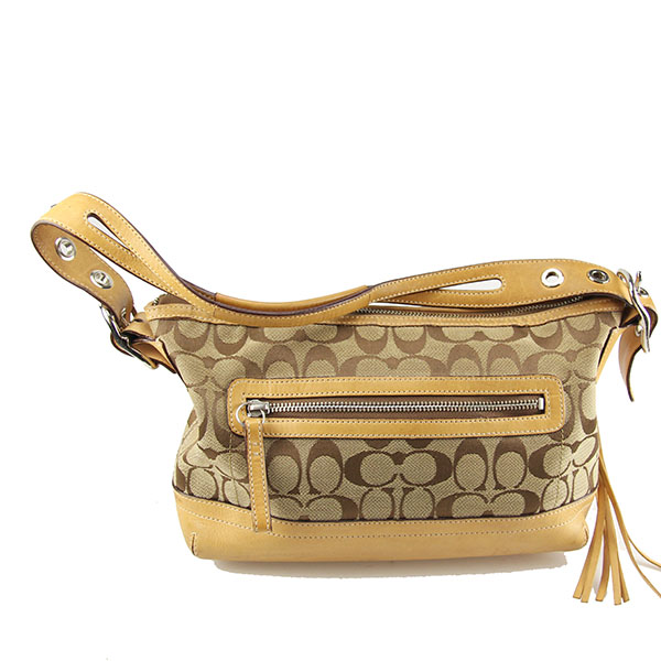 Authentic Coach G04U-9363 East West Slim Duffle Signature Tan/Khaki ...