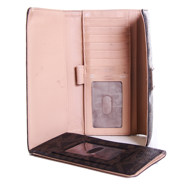 MICHAEL Michael Kors Signature MK Logo Checkbook Wallet | Property Room