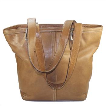 Coach Hampton Brown leather Bucket Shoulder Bag Tote 9572 | Property Room