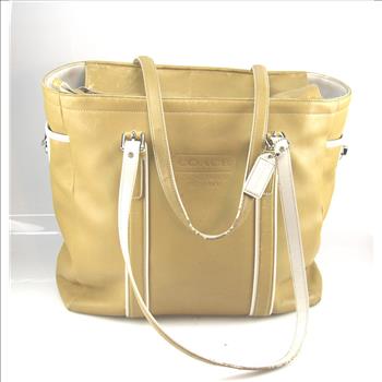 Coach Beige Leather Tote Bag 5128 | Property Room