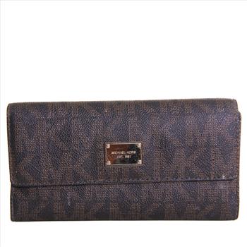 MICHAEL Michael Kors Signature MK Logo Checkbook Wallet | Property Room