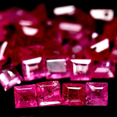10 Pieces Natural Ruby Princess Cut Loose Gemstone | Property Room