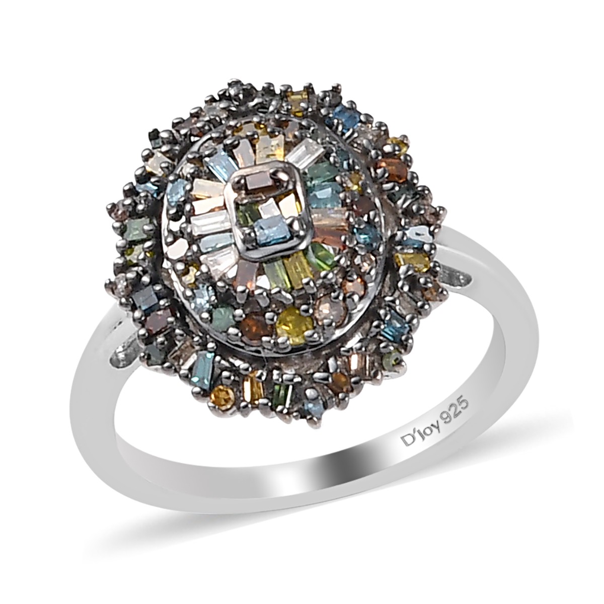 VIDEO No Reserve Natural .50 ct Multi Colored Diamond Ring Size ...