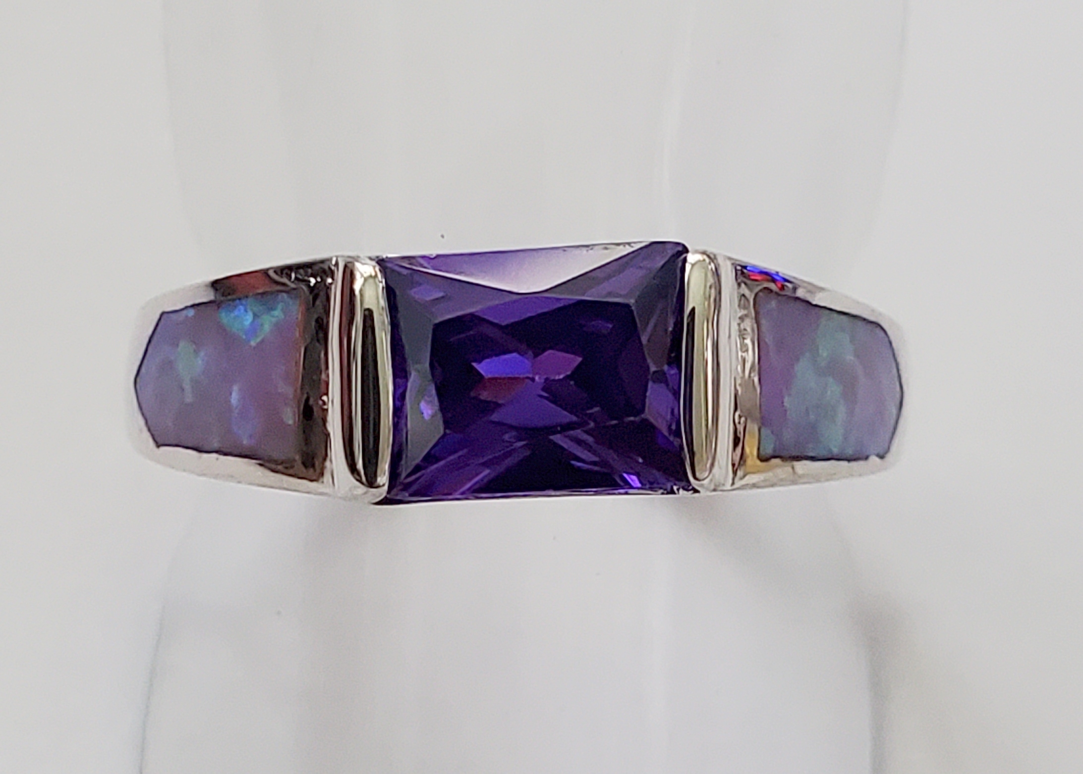 No Reserve Amethyst & Opal Ring Size 8 | Property Room