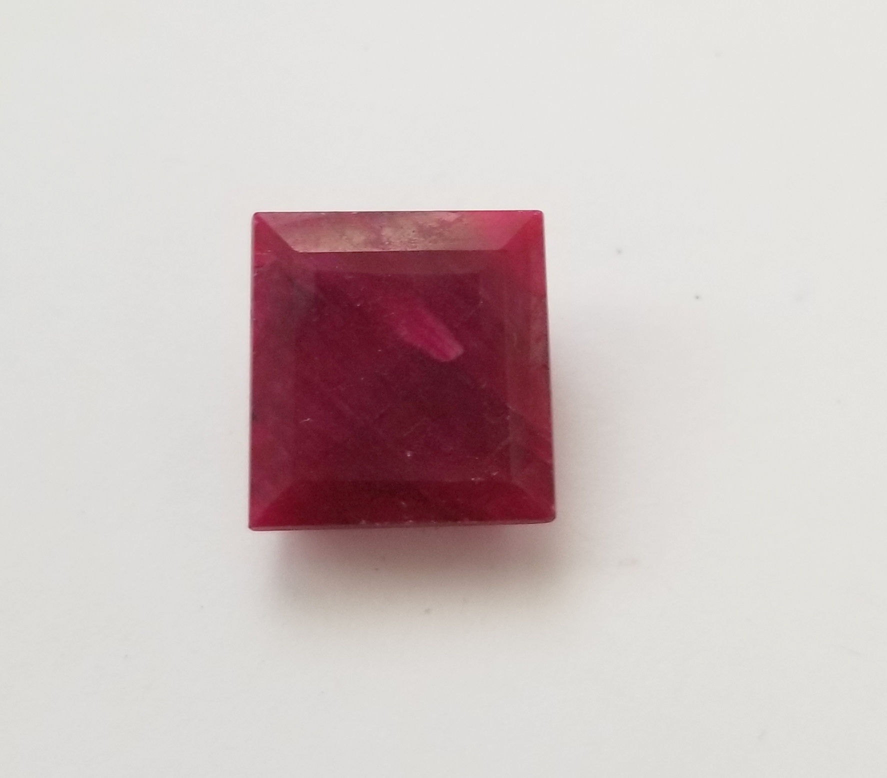 14.62 ct Natural Ruby Square Cut Loose Gemstone | Property Room