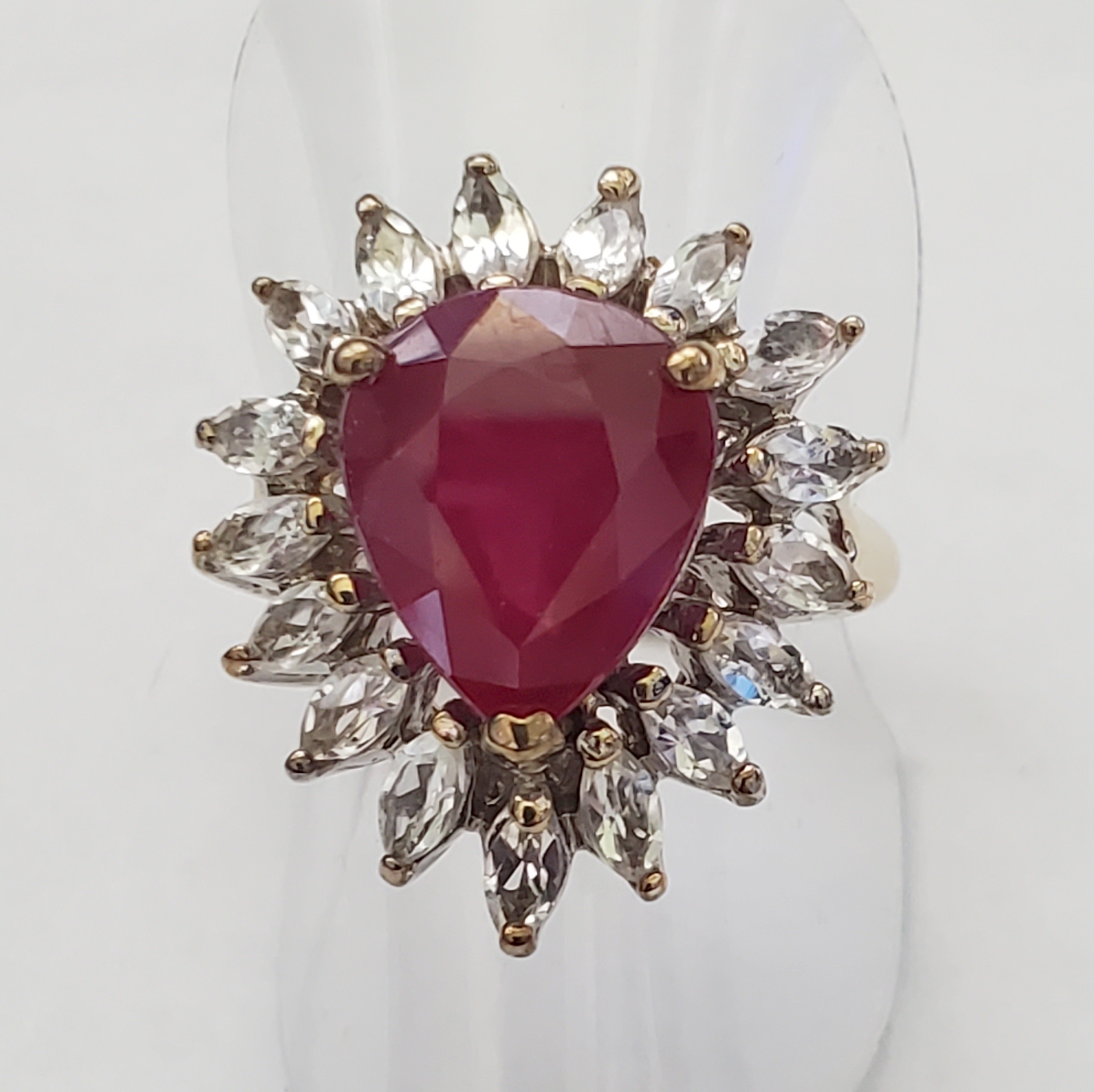 No Reserve Natural Ruby & Topaz Ring Size 9 | Property Room