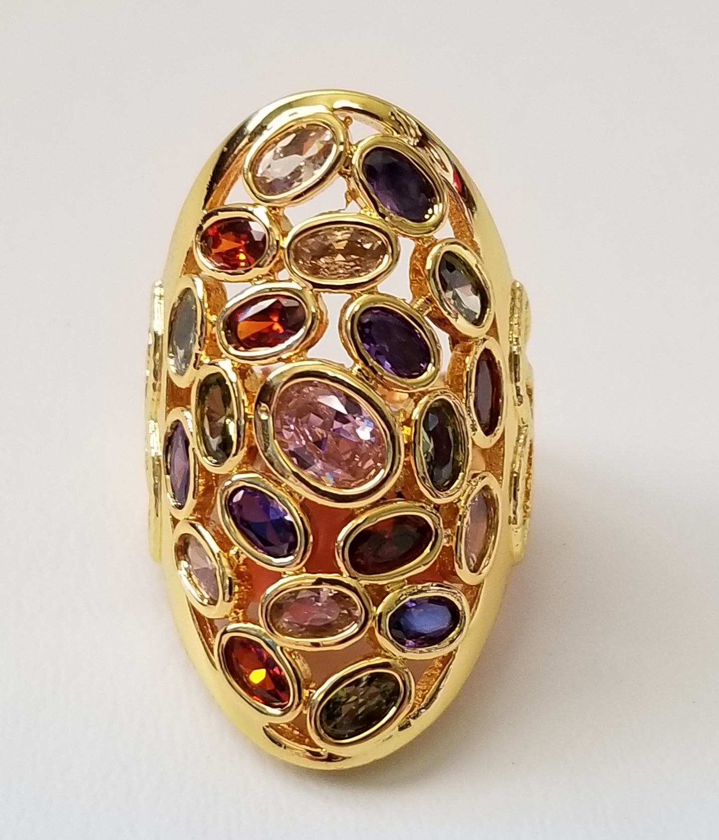 No Reserve Multi Gemstone Bezel Set Ring Size 7 | Property Room