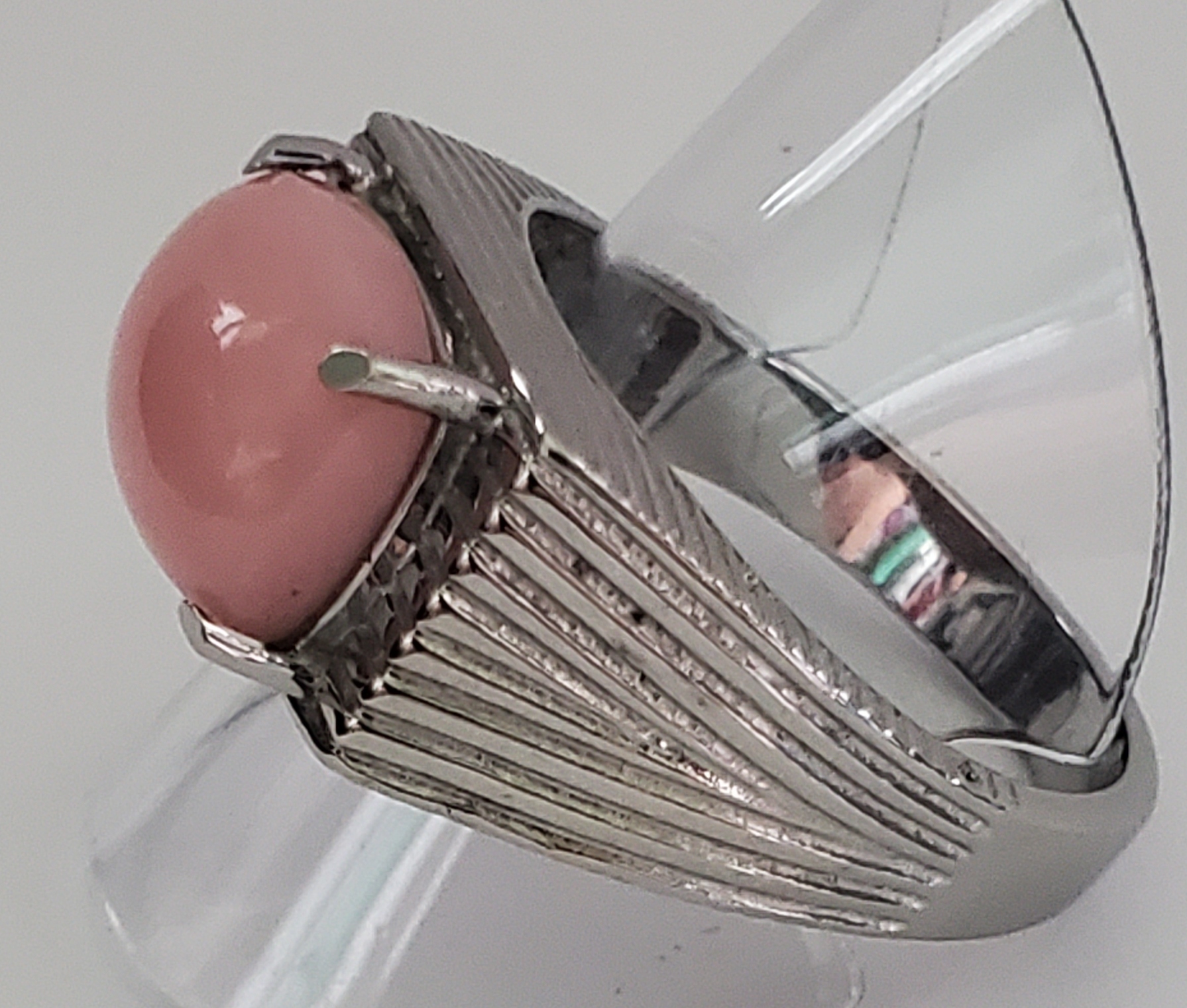 No Reserve Natural Peruvian Pink Opal Ring Size 13 | Property Room