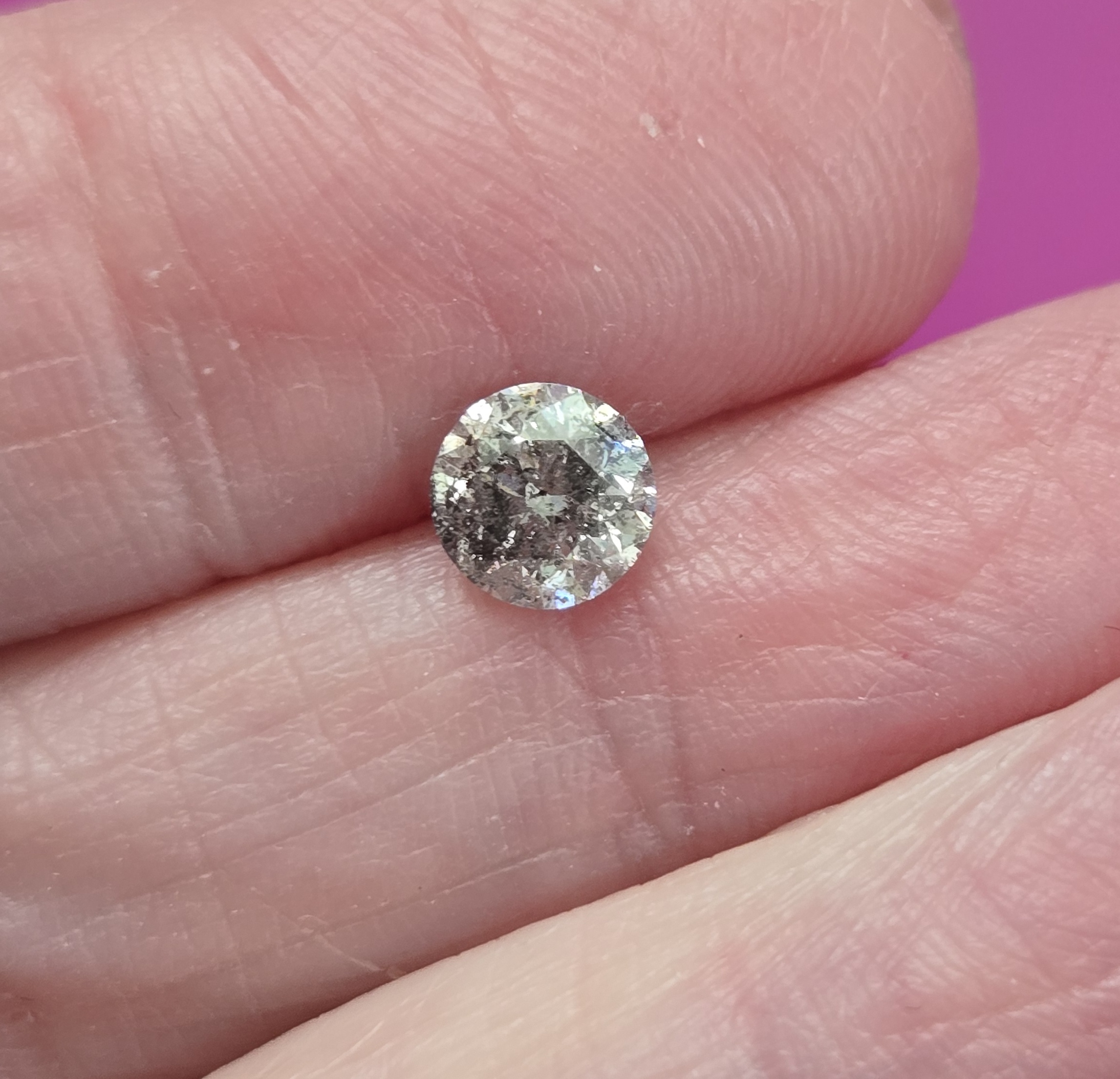 No Reserve .72 ct Natural Diamond Round Cut Loose Gemstone
