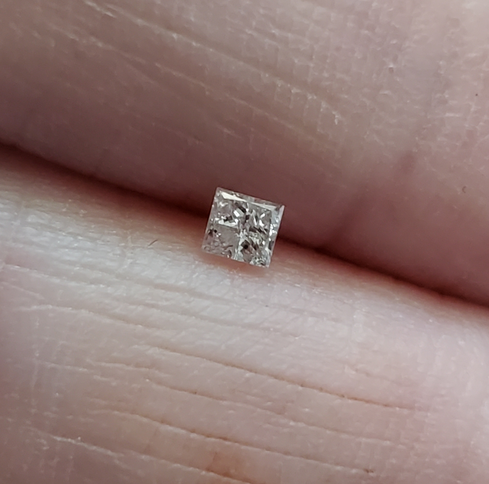 .11 Natural Light Pink Diamond Princess Cut Loose Gemstone | Property Room