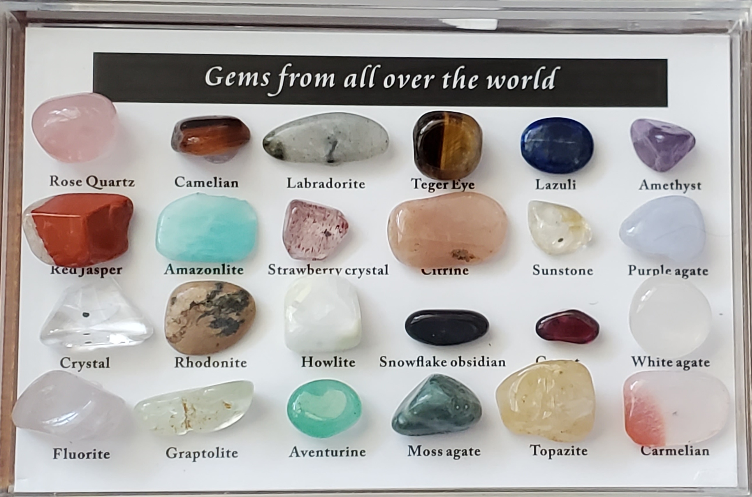 No Reserve 24 Pieces Natural Gemstones Display Set | Property Room