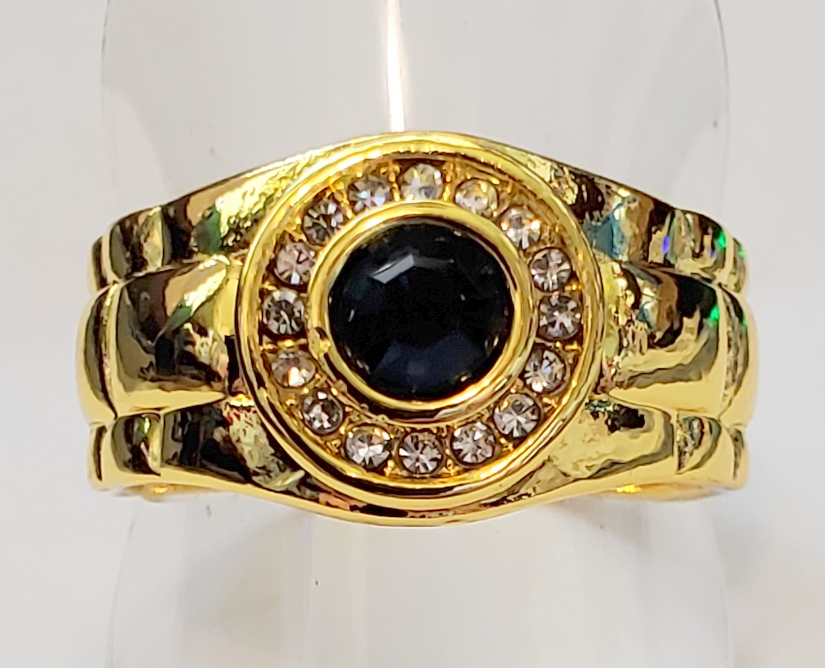 No Reserve Sapphire & Austrian Crystal Ring Size 9 | Property Room