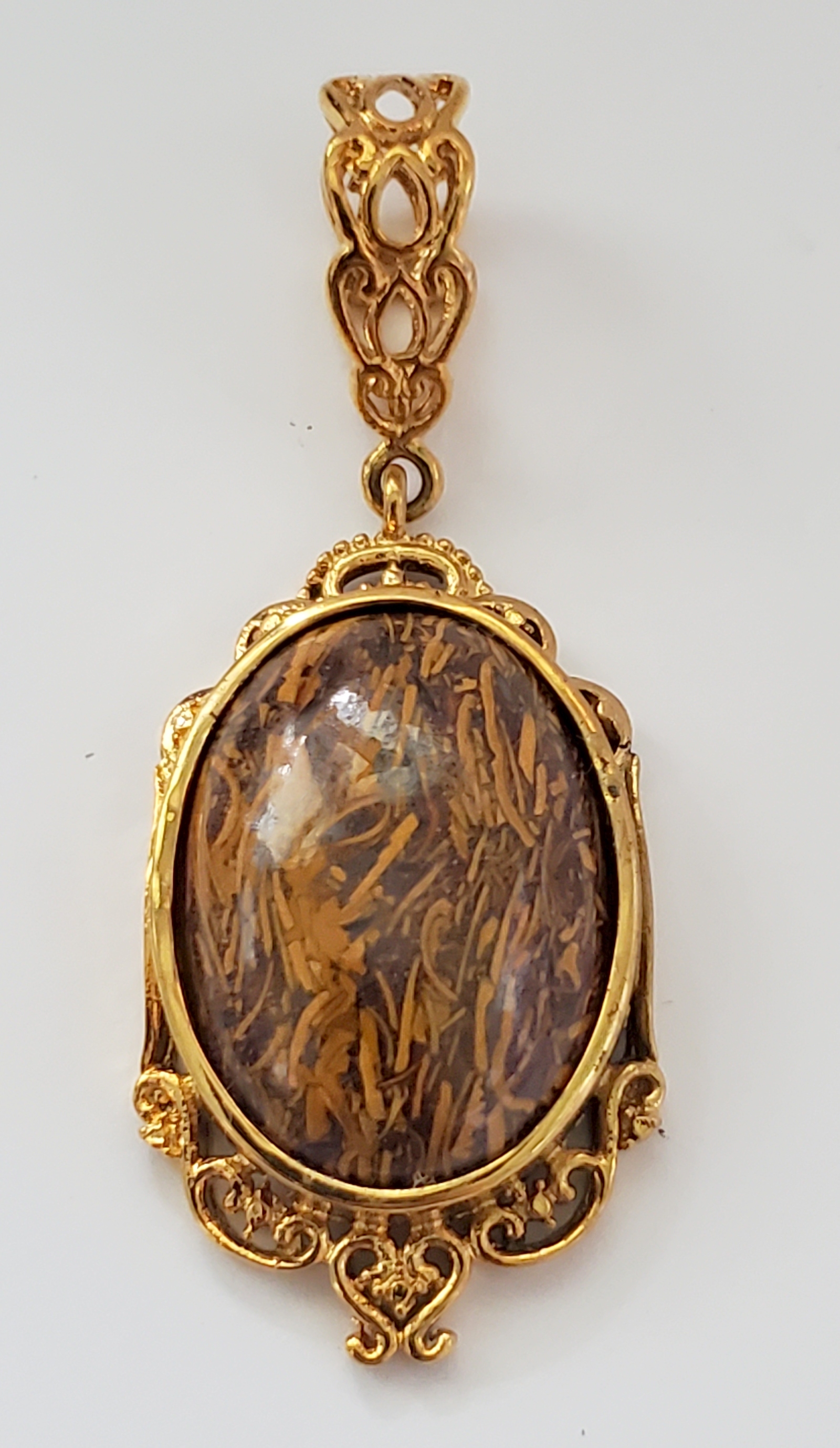 No Reserve Indian Script Stone Pendant | Property Room