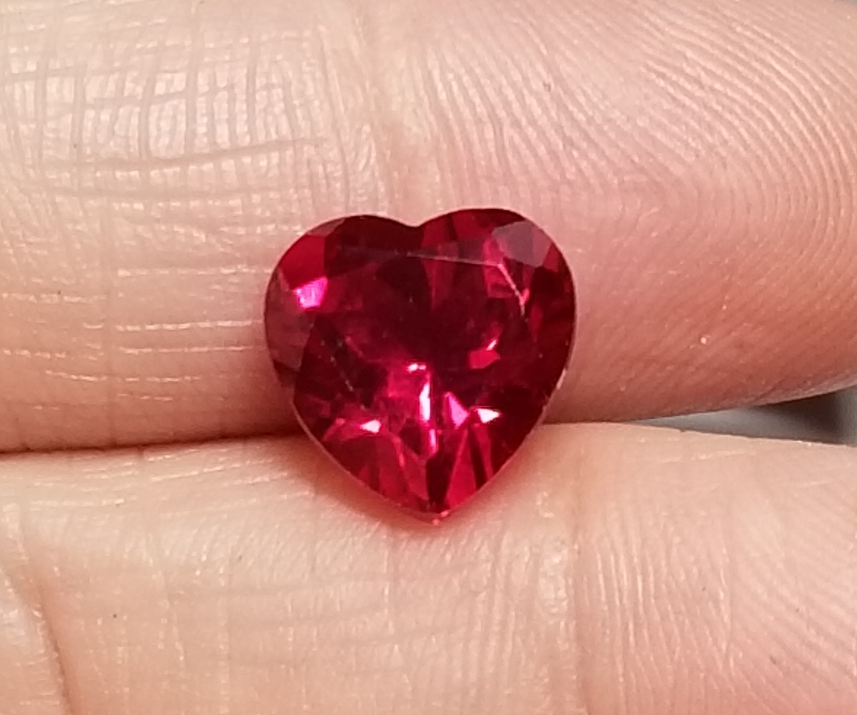 4.76 ct Cherry Red Quartz Heart Cut Loose Gemstone | Property Room