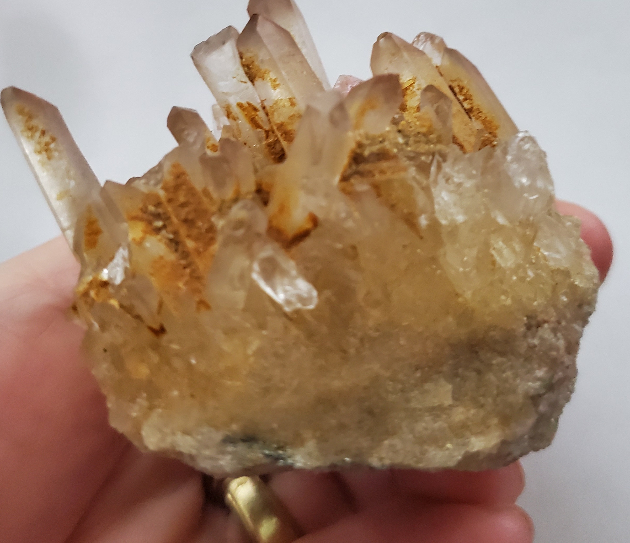 518.50 ct Natural Amber Calcite Crystal Points Cluster Loose Gemstone ...
